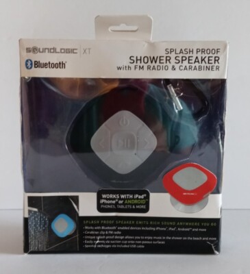 SoundLogic XT Bluetooth Shower Speaker with FM Radio and Carabiner NEW ...