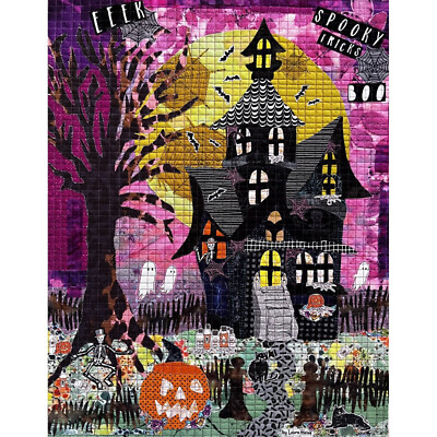HALLOWEEN MINI CAT HOUSE PUMPKIN ~ 3 Collage Quilt Patterns by Laura ...
