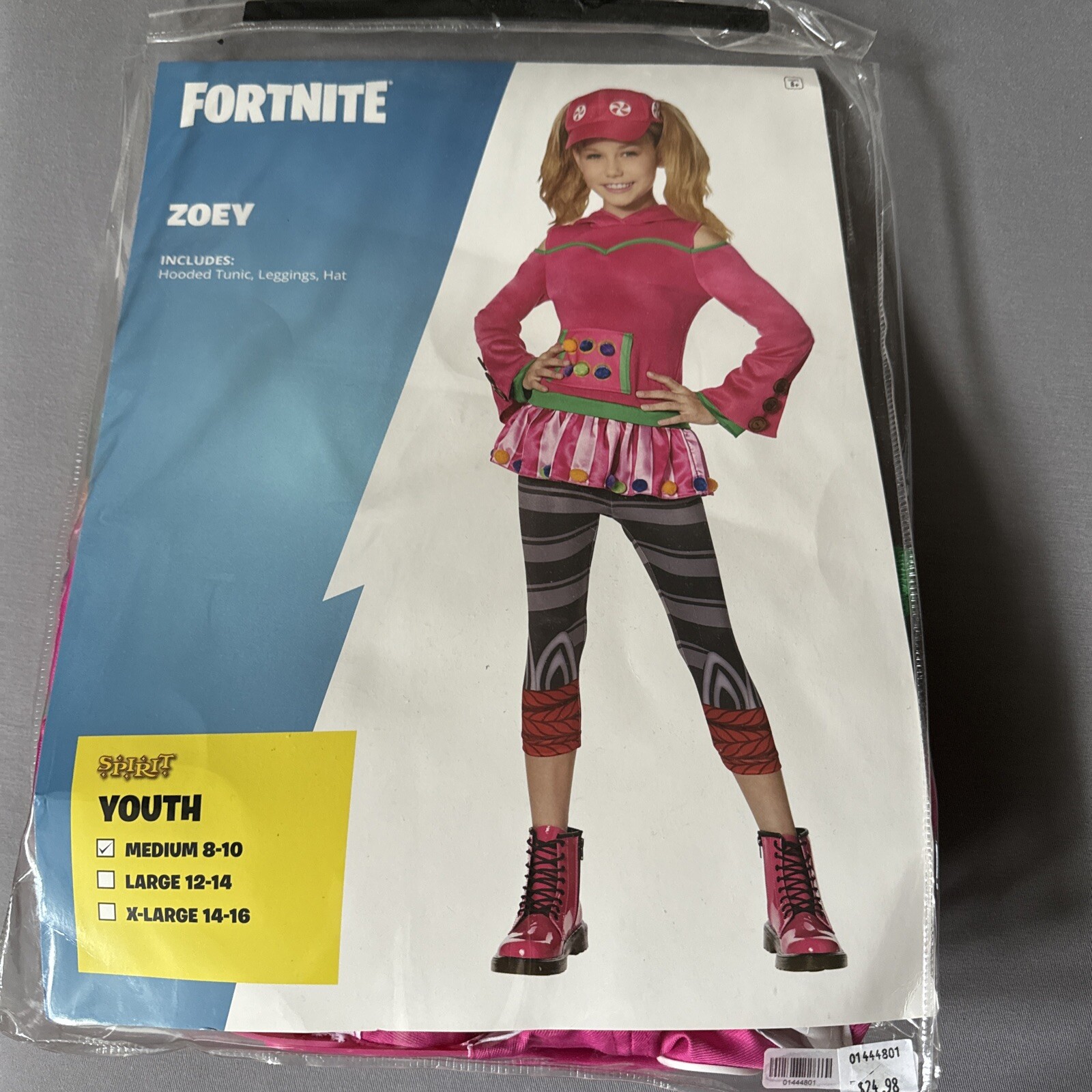 Fortnite Zoey Halloween Costume Youth Medium 8-10 - Gem