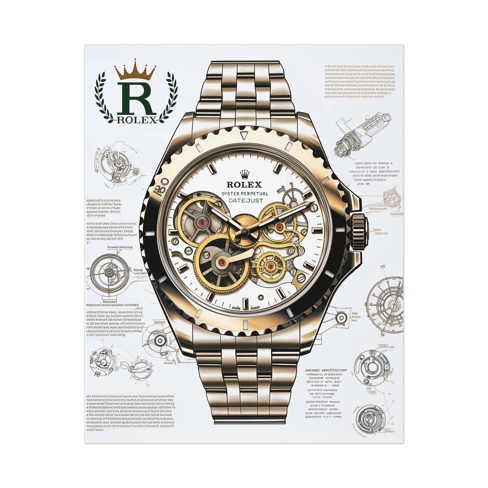 Rolex Poster- Rolex Watch Patent Print, Rolex Wall Art, Rolex Wallpaper ...
