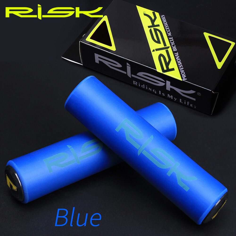 1 Pair Bicycle Handlebar Cover Non Slip Bike Handle End Grips (Blue ...