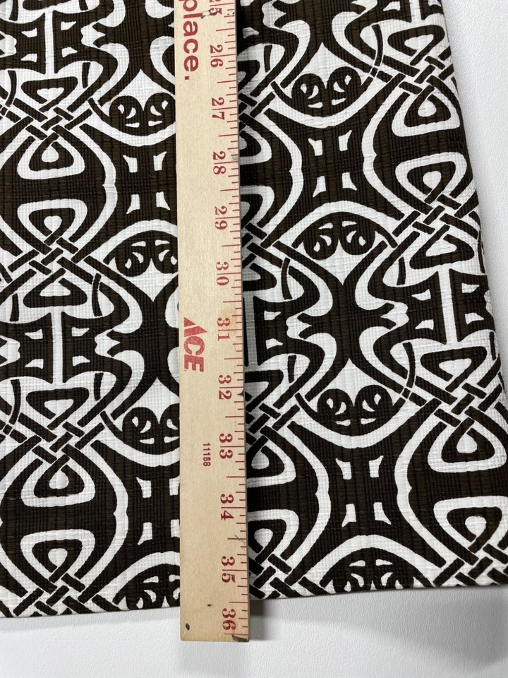 Ann Taylor Brown & White Dress 6P Geometric Pattern Sleeveless Jewel ...