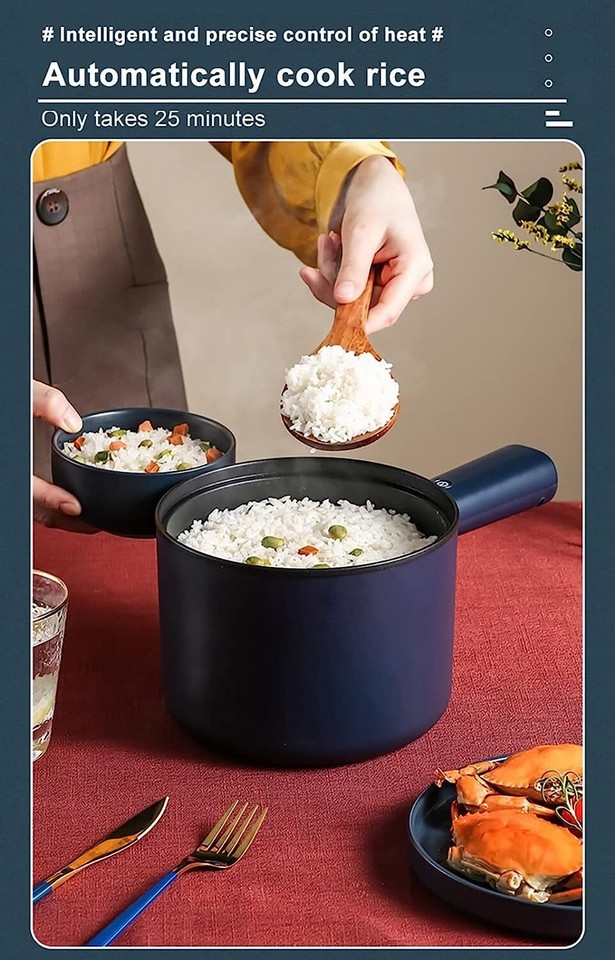 Multi-Function Electric Cooker,Mini Speed Food Pot, Non-Stick Pot ...