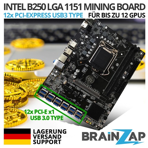 B250 BTC B250C Mining Mainboard 12 GPU 12x PCI-Express PCIe LGA 1151 ...