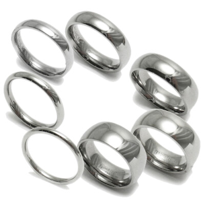 Stainless Steel Comfort Fit Plain Wedding Band Ring All Widths & Sizes ...
