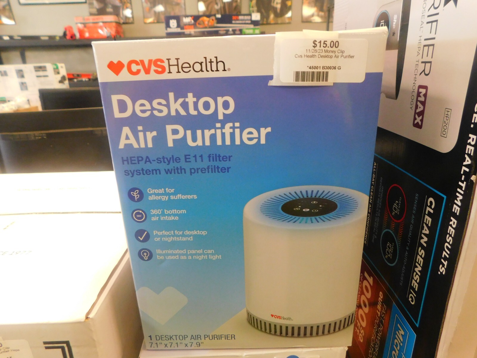CVS desktop air purifier Filter 71 Sq Ft White (upc9641) for sale ...