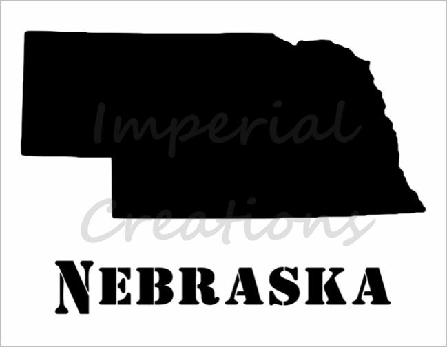 NEBRASKA State Shape USA Word 8.5 x 11 Stencil 20 Mil Plastic Sheet NEW ...