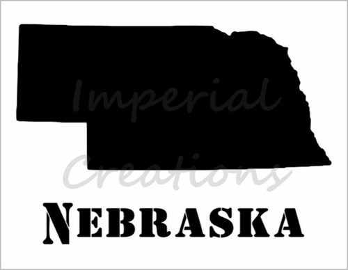 NEBRASKA State Shape USA Word 8.5 x 11 Stencil 20 Mil Plastic Sheet NEW ...