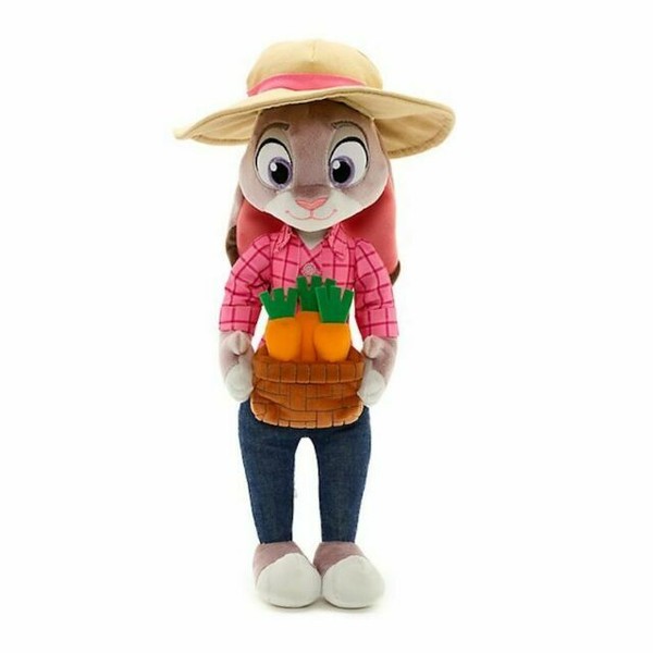 Disney 16" Zootopia Judy Hopps Plush Doll Farmer Hat Toy Bunny Rabbit ...