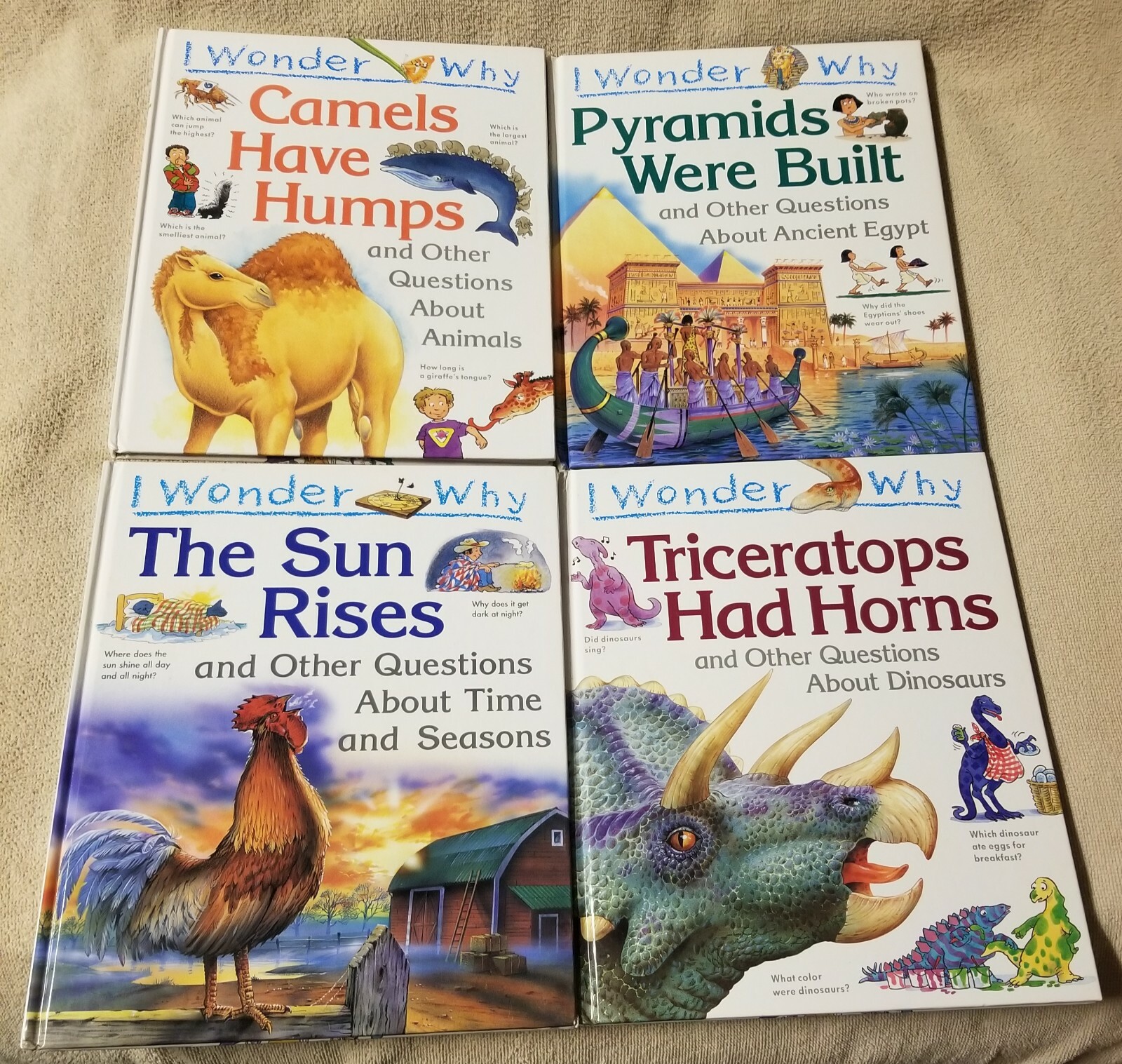 Lot of 4 I WONDER WHY Books Science Nature History Children's Question ...