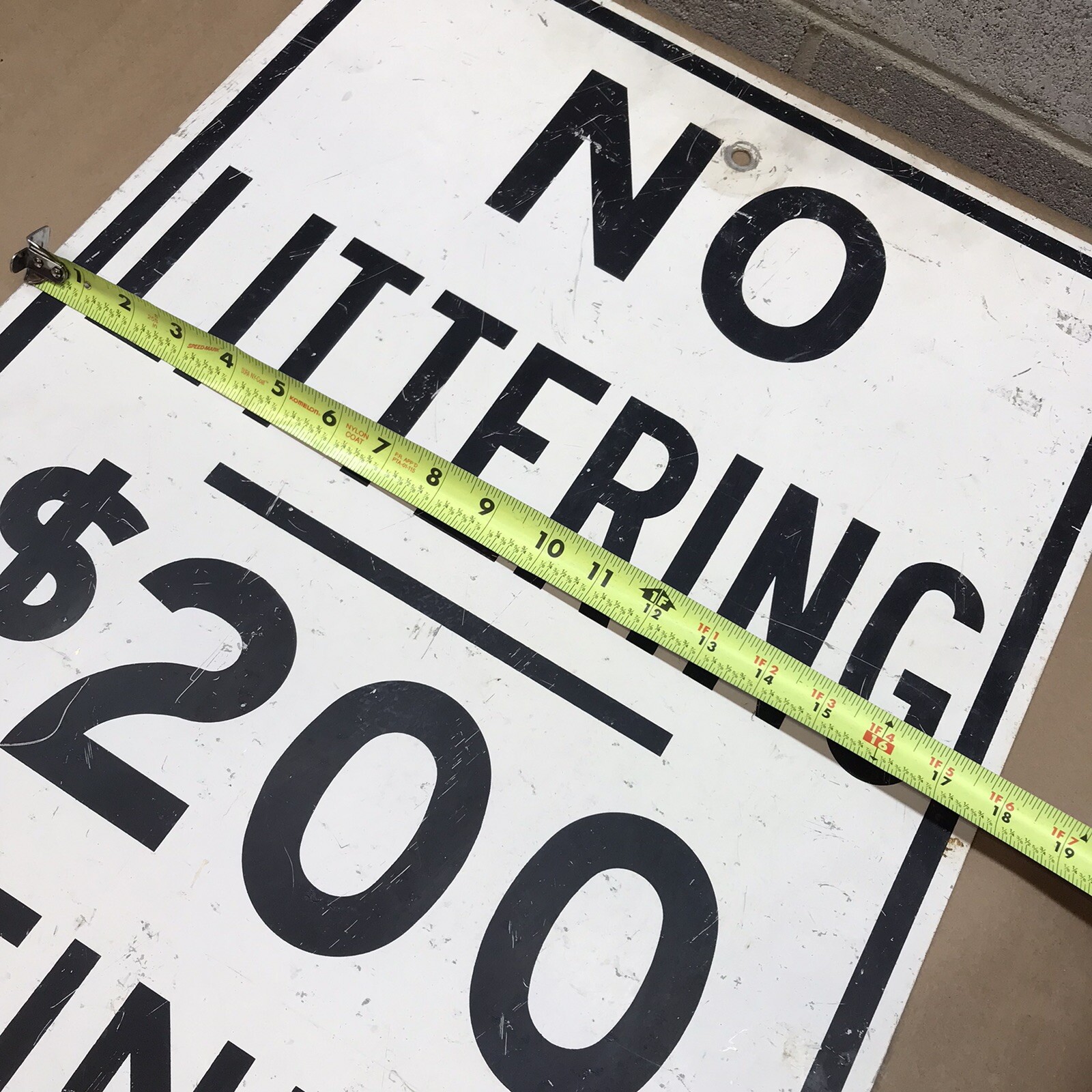 No Littering Street Sign