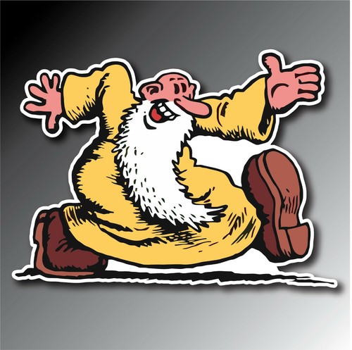 MR. NATURAL CRUMB' COMIC DECAL STICKER 3M USA MADE TRUCK VEHICLE WINDOW ...