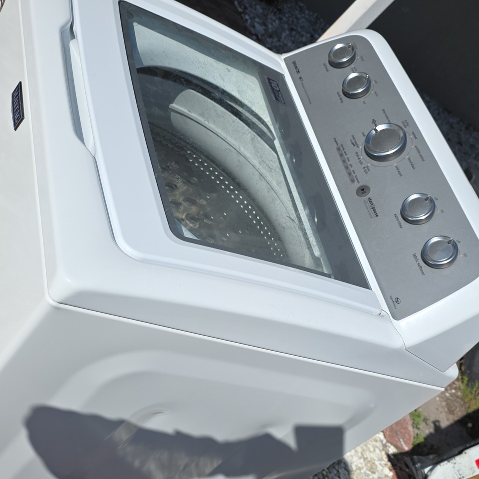 Maytag Bravos MCT High-Efficiency Top-Loading Washing Machine White ...