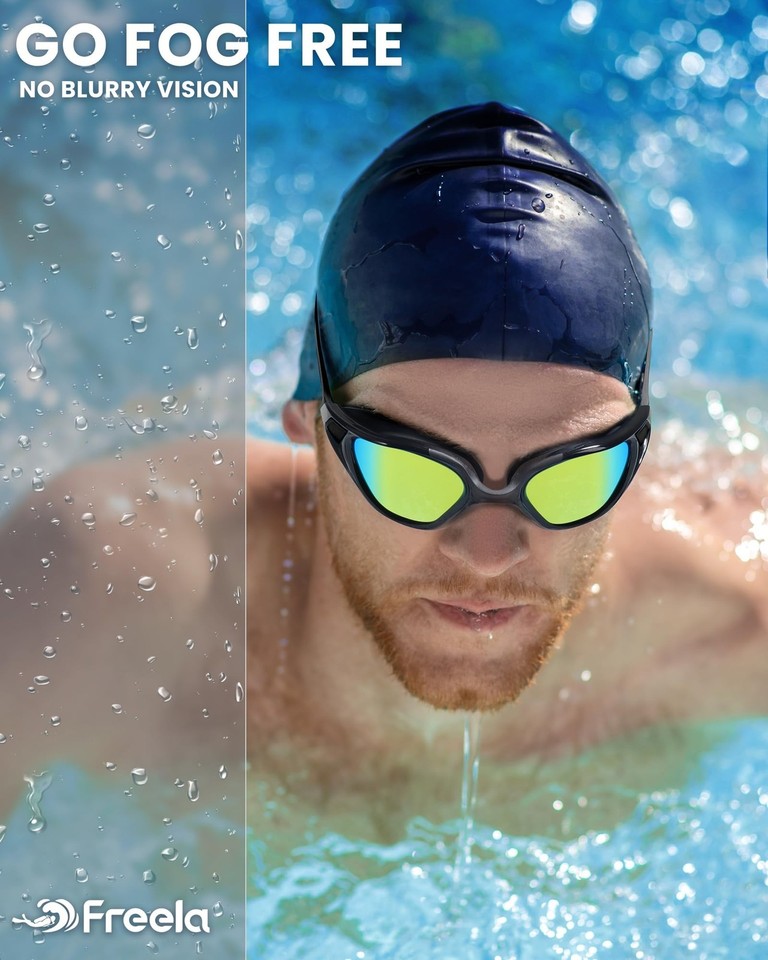 Freela 2Pack Polarized Unisex Adult Swim Swimming Goggles, UV400 ...