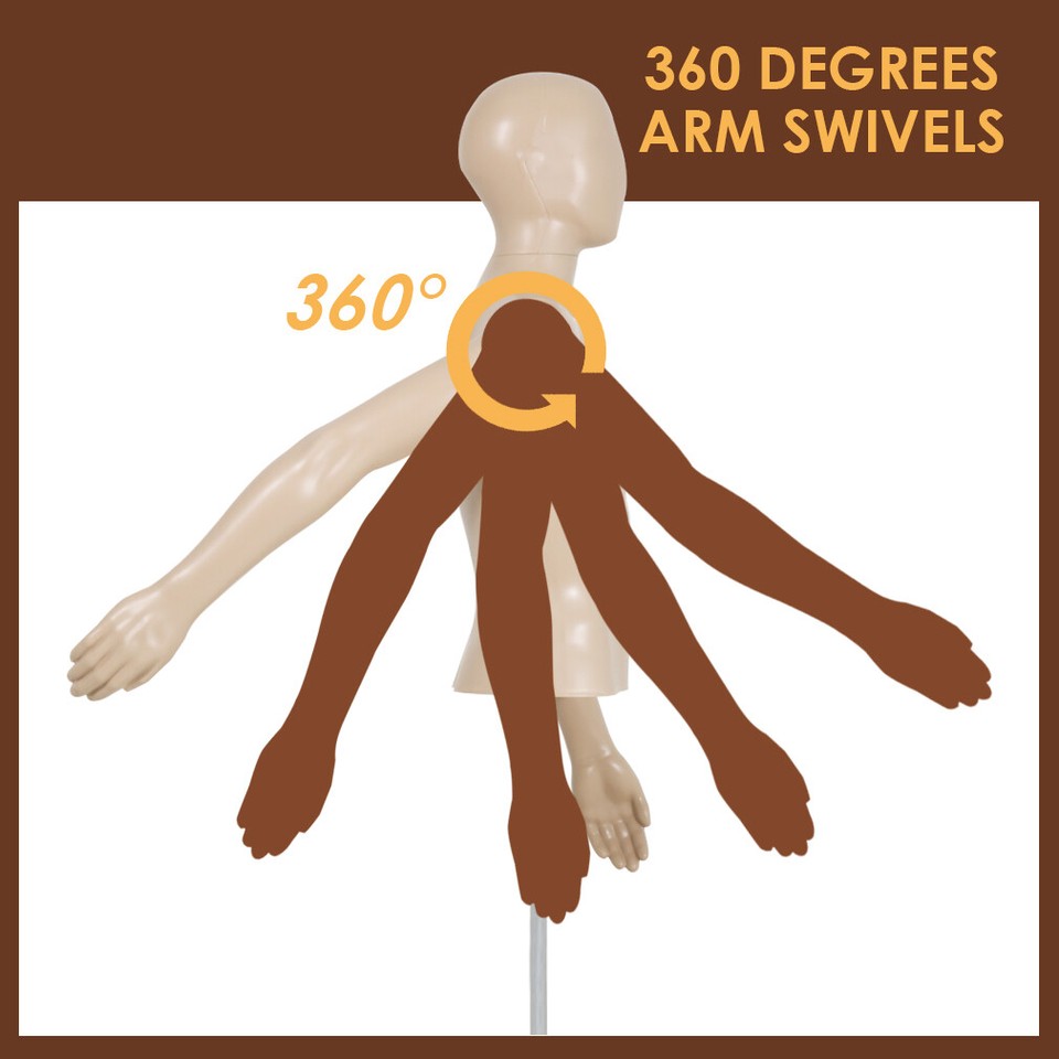 Female Mannequin Torso Dress Form Sewing Manikin 39-56 Inch Height ...