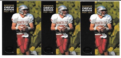 DREW BLEDSOE ROOKIE 3 CARD LOT 1993 SKYBOX PREMIUM 7 COUGARS NE ...