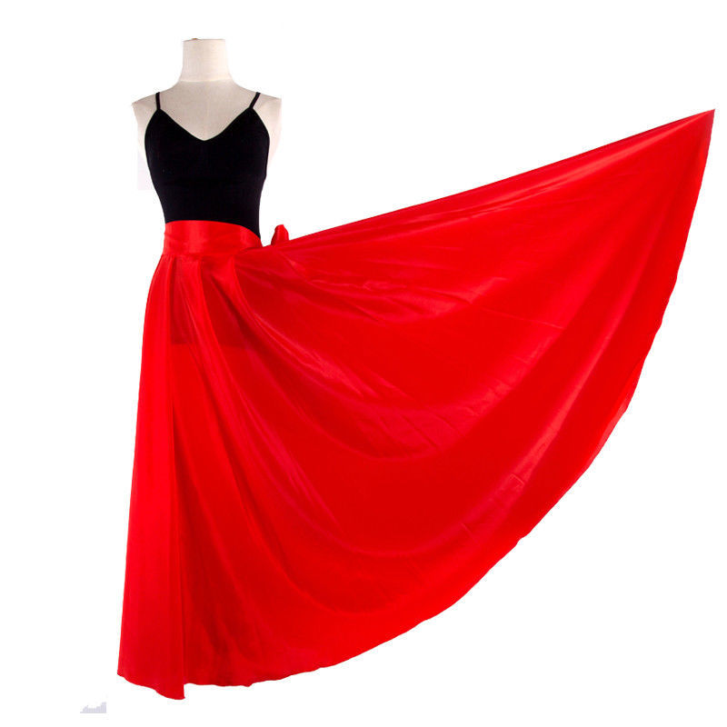 Lady Latin Salsa Flamenco Wrap Skirt Ballroom Dance Modern Tango Waltz ...