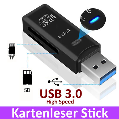Kartenleser Stick USB 3.0 Card Micro SD XC Reader Kartenlesegerät ...