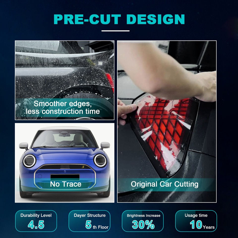 Door Rear Side Precut Paint Protection Film For Mini J01 EV Cooper SE ...