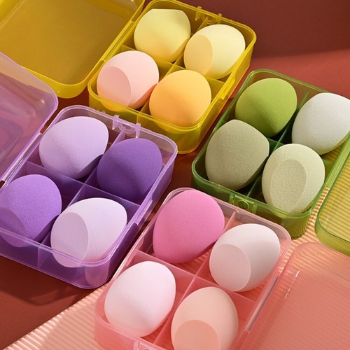 4Pcs With Box Cosmetic Puff Set Pro Foundation Cushion Puffs Makeup | eBay