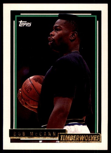 1992-93 Topps Gold #363 Bob McCann RC Minnesota Timberwolves | eBay