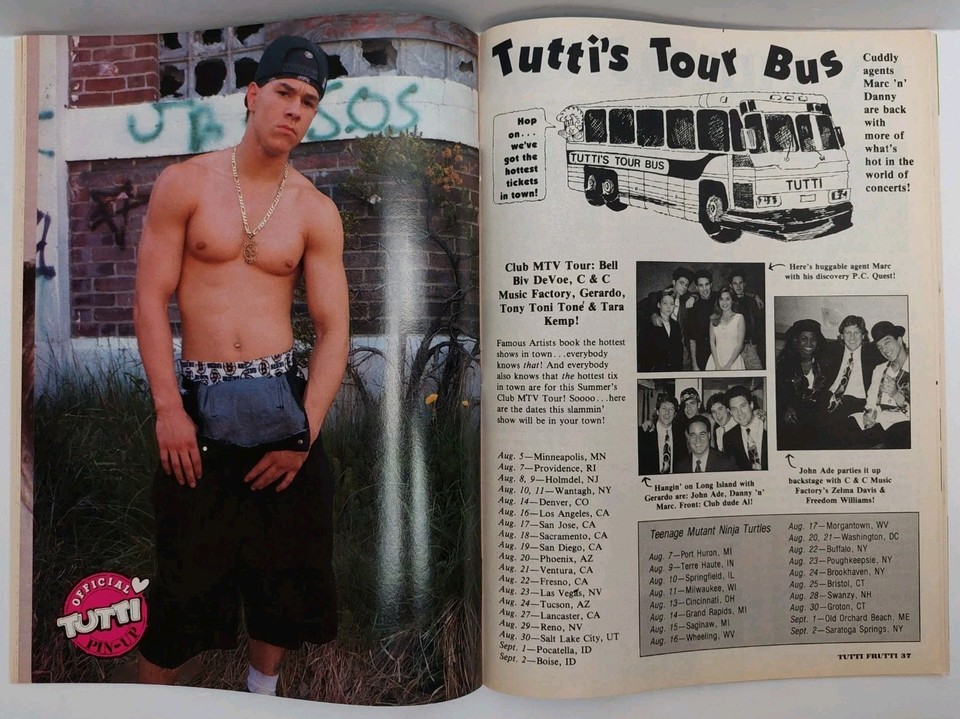 Tutti Frutti October No. 41 1991 Teen Mag Beverly Hills 90210 Marky ...