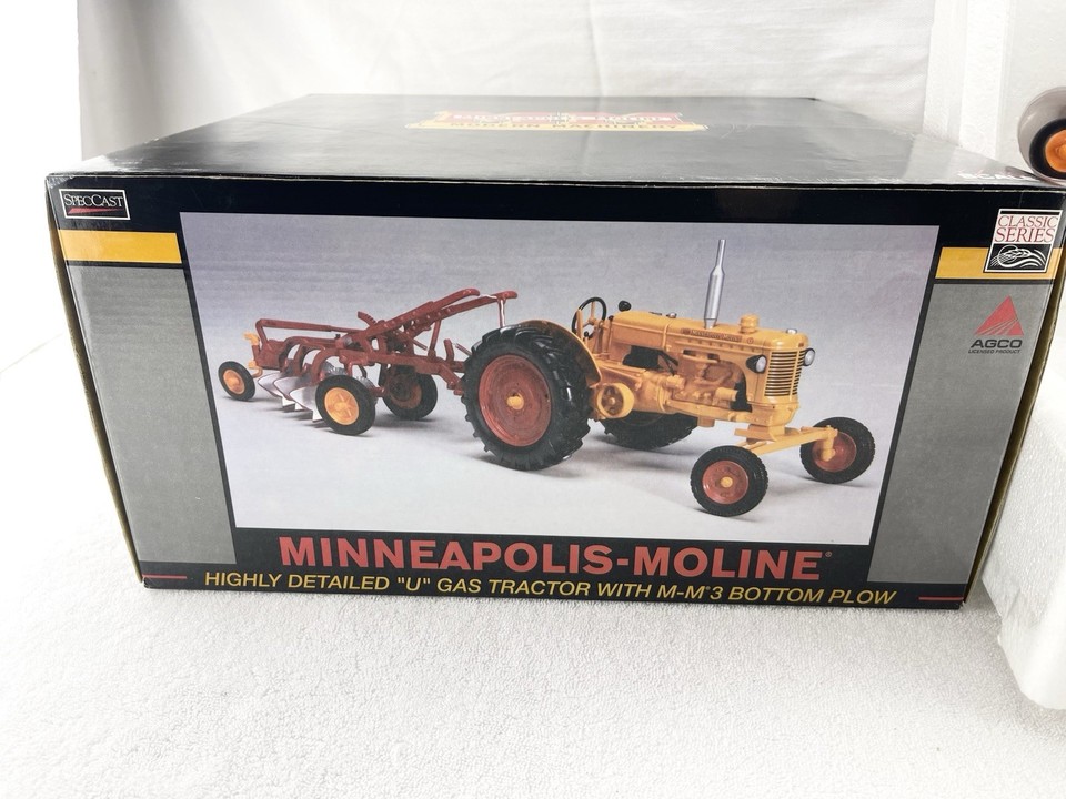 Speccast 1/16 Scale Minneapolis Moline U W/ 3 Bottom Plow Great ...