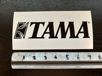 Tama Drums Logo 7" White & Black Vinyl Sticker | eBay