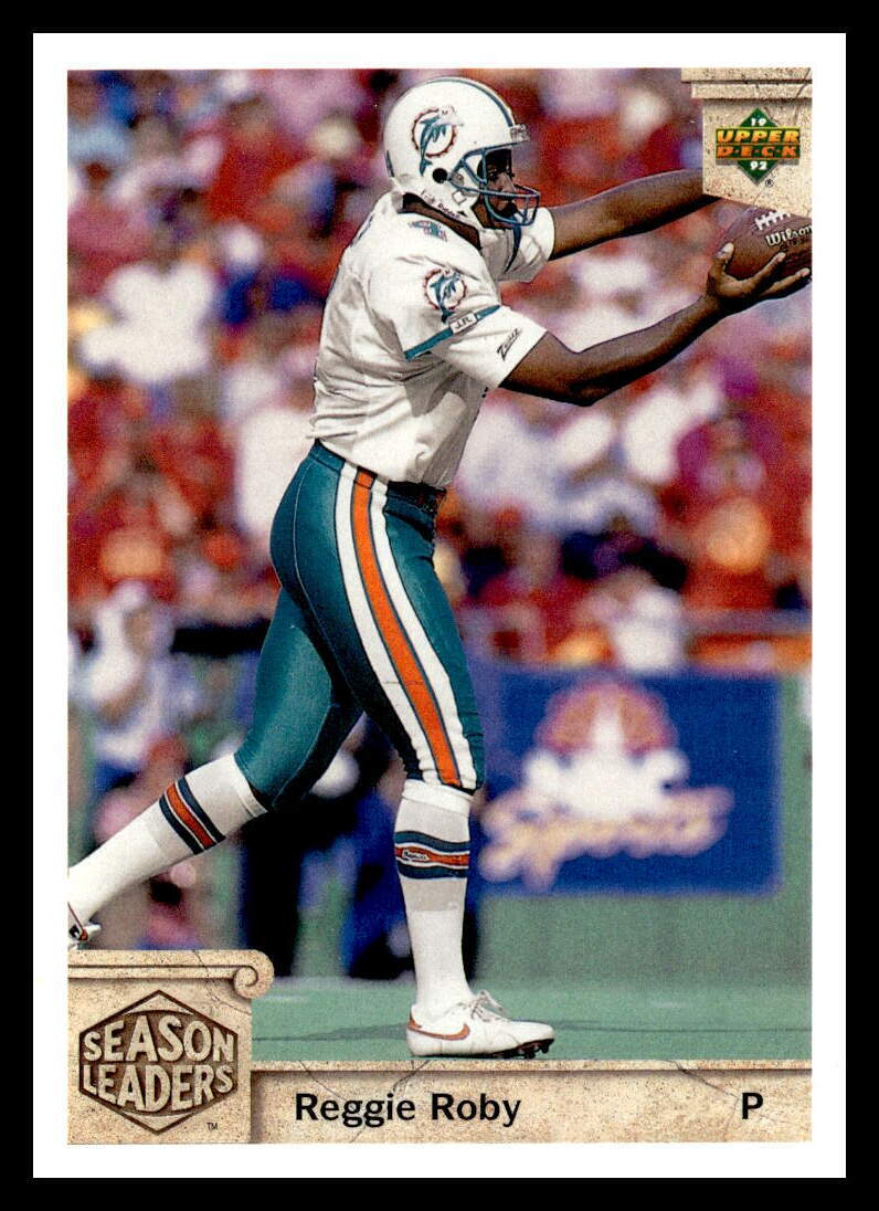 1992 Upper Deck #310 Reggie Roby Miami Dolphins Football Card | eBay