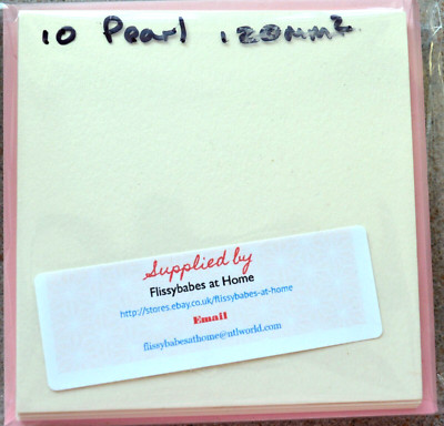 10 Single Fold Card Blanks 120mm Pearl Opal Card & Pink Env NEW | eBay UK
