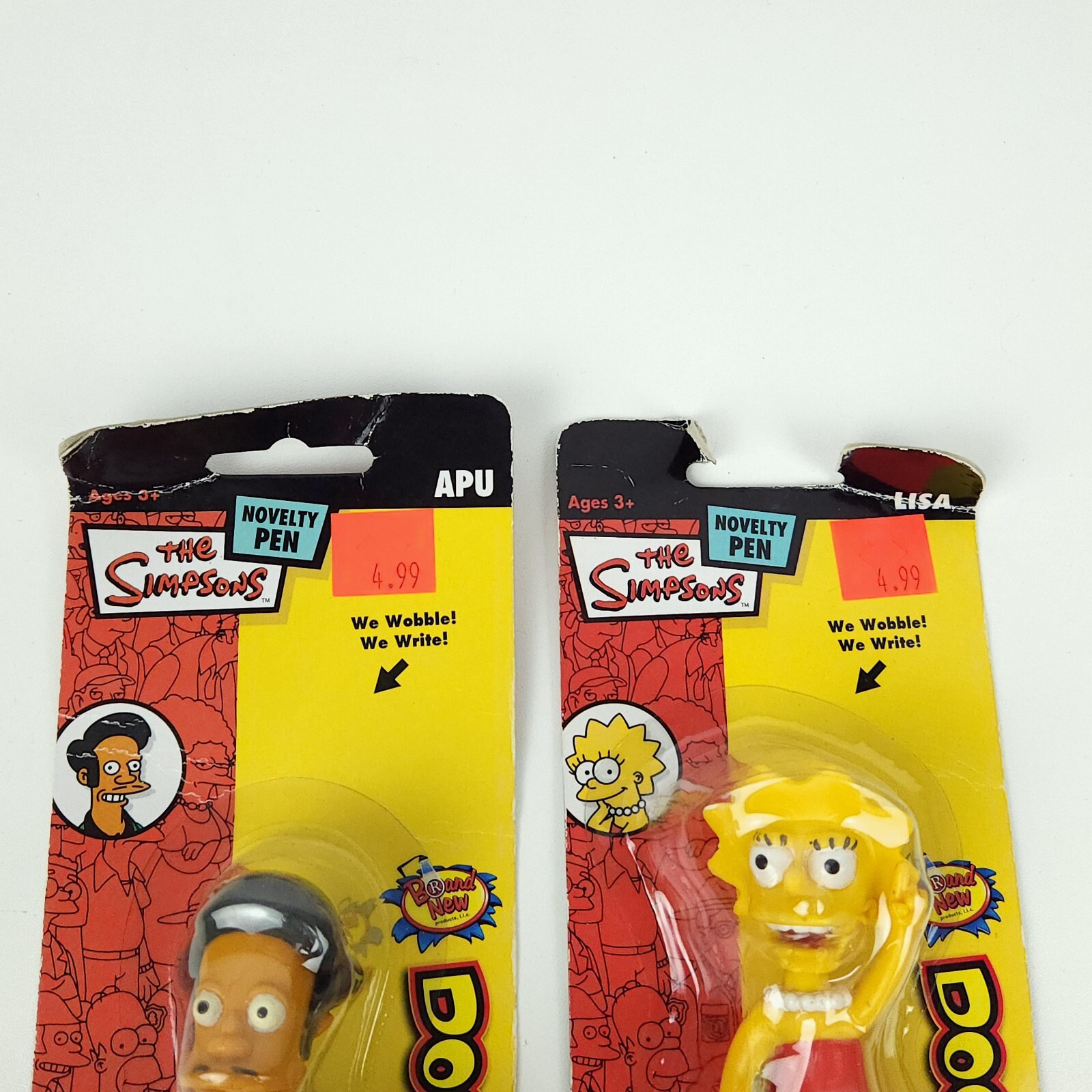 2005 DOODLE DUDES The Simpsons APU & Lisa Kwik-E-Mart Owner Wobbler ...