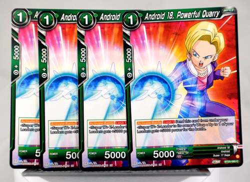 BT20-080 Android 18, Powerful Quarry (C) x4 Power Absorbed DBS CCG ...