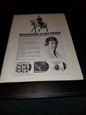 Burt Bacharach Month Rare Original A&M Promo Poster Ad Framed! | eBay