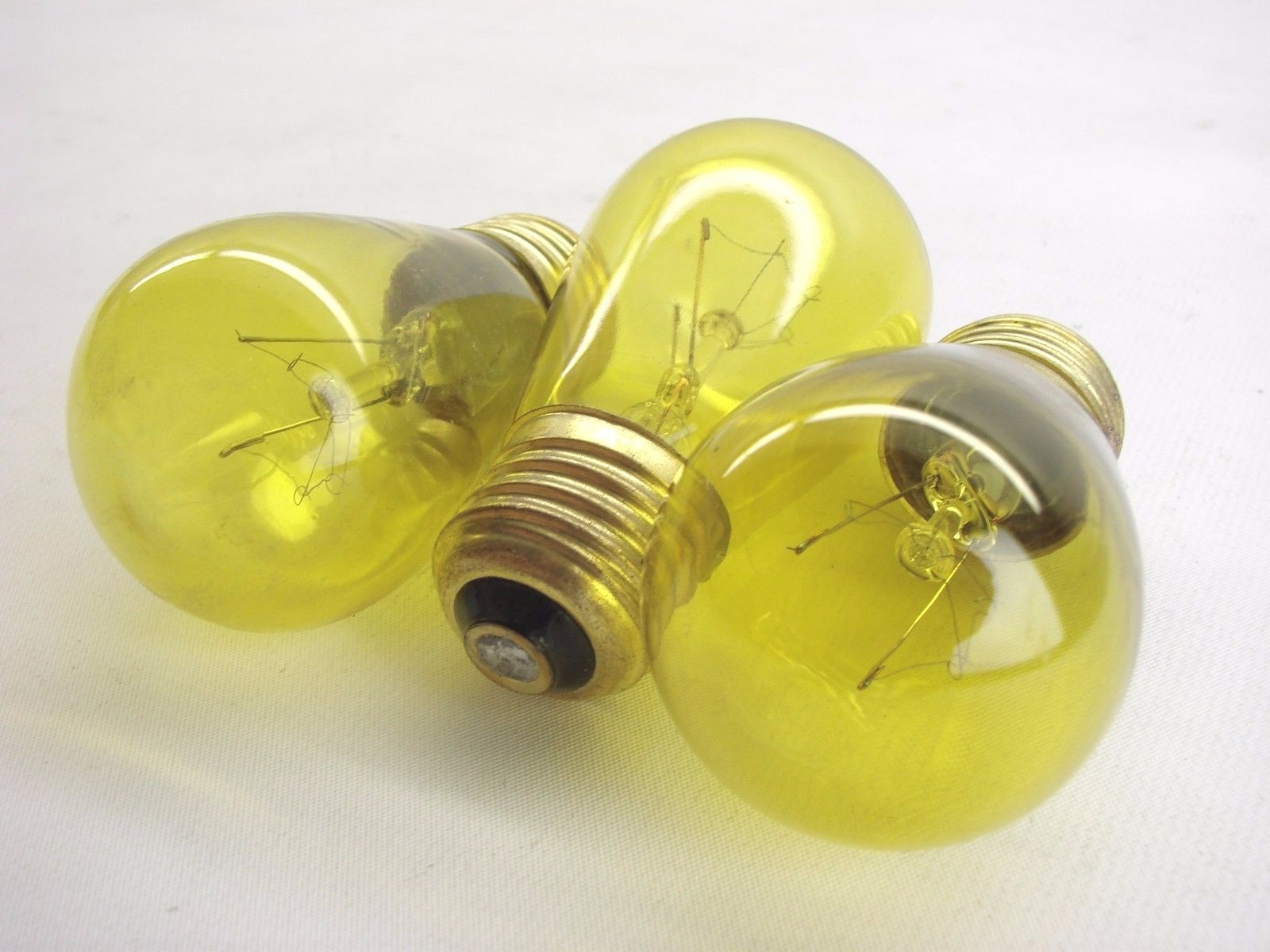 (3) 11S14/TY-130 Transparent Yellow Marquee/Sign/Amusement Park Bulbs ...