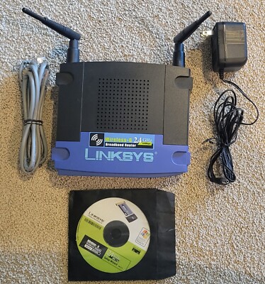 Linksys WRT54G v5 Wireless G WiFi Router Modem 54 Mbps Broadband 2.4 ...