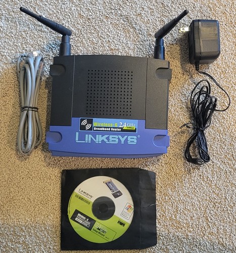 Linksys WRT54G v5 Wireless G WiFi Router Modem 54 Mbps Broadband 2.4 ...