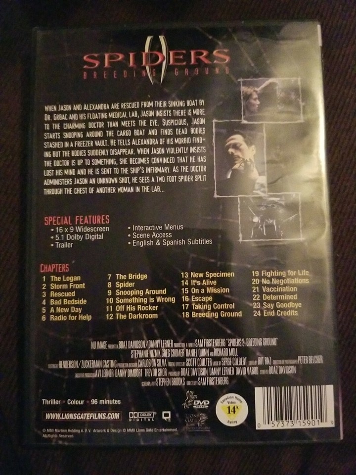 Spiders II: Breeding Ground (DVD, 2002, Canadian)p10 57373159019| eBay