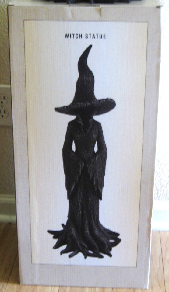 NEW IN BOX Cracker Barrel Witch Statue 24" tall Black Resin 2025 | eBay