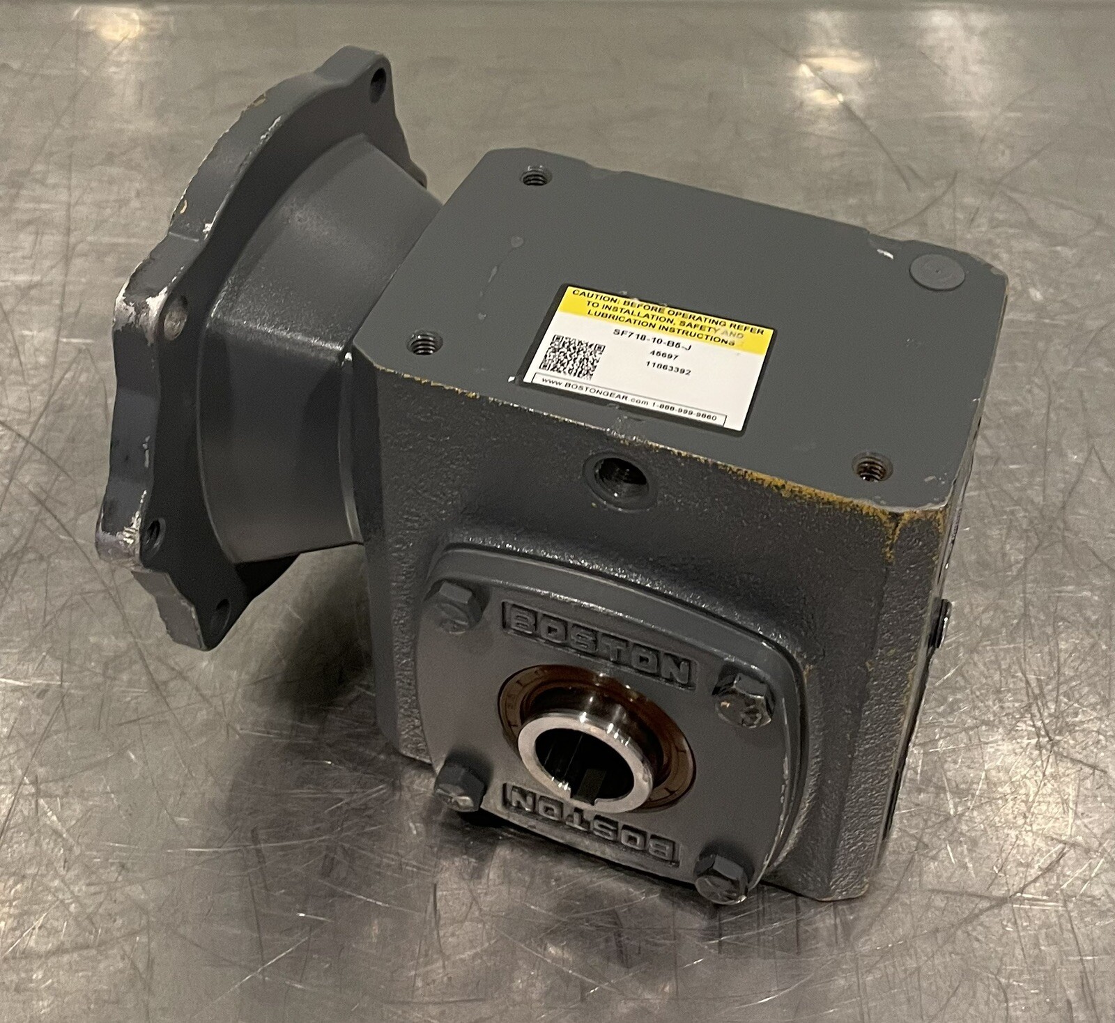 Boston Gear SF718-10-B5-J Worm Gearbox 10:1 Ratio Cast Iron NEW! FREE ...