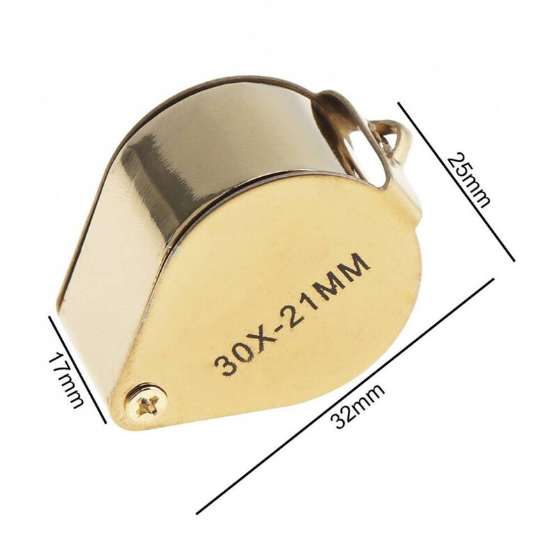 Pocket 30x Magnifier Jeweller Eye Glass 21mm Loop Lens Magnifying Loupe ...