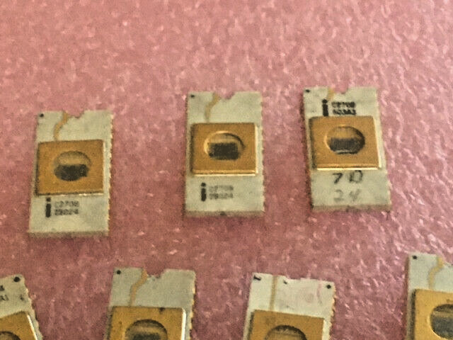 Collectable Vintage Computer Chip Gold & White Ceramic intel C2708 ...