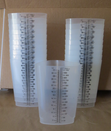 20 Ct. H972-01 MEDEGEN, Grad Measure Triangular Style, Poly Beaker 32 ...