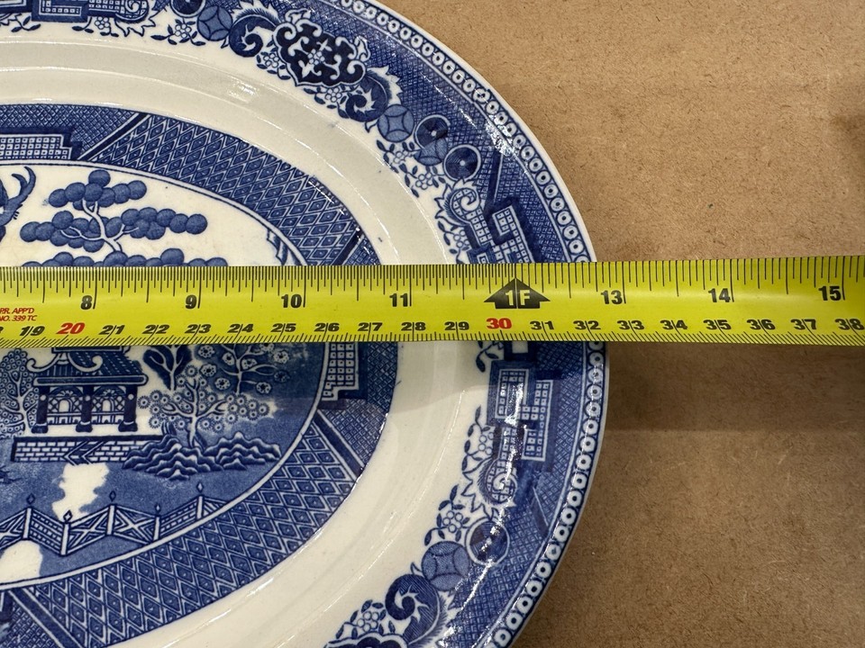 Vintage Victoria Porcelain Fenton Willow Pattern Oval Serving Meat ...