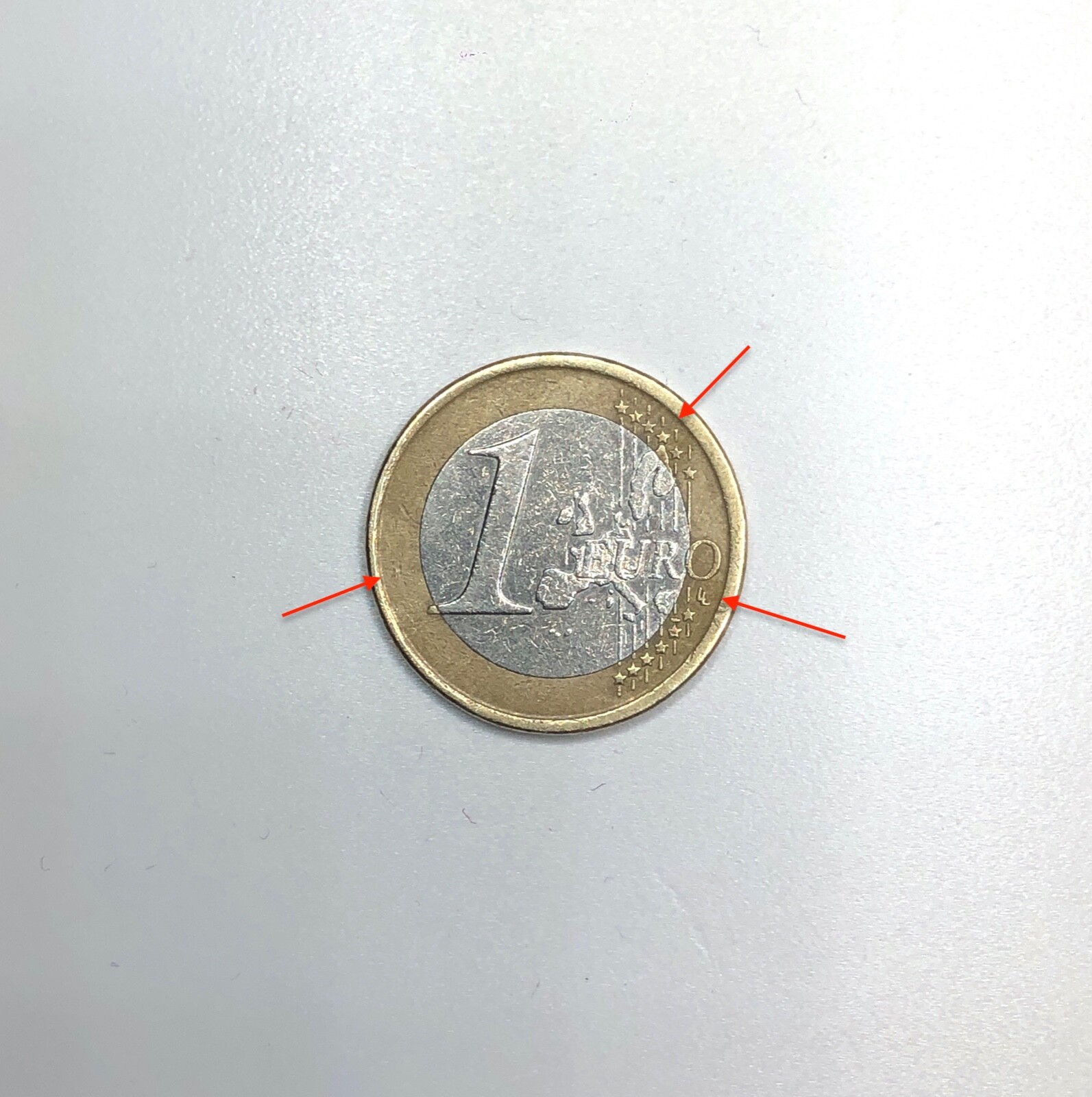 1 euro coin Spain 2003 with minting defect - decentered | eBay