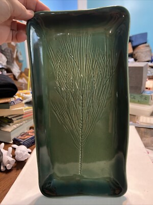 Kay Wayne Pottery Southern Living Platter Green Pine Tree Branch 13.5 ...