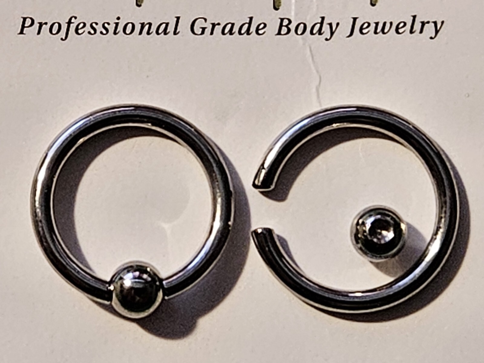 2x Anatometal Titanium Captive Bead Ring 14G(1.6mm) 7/16"(11mm)+5/32 ...