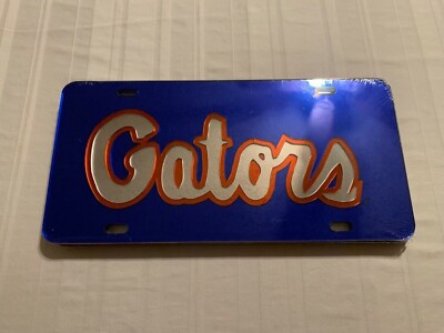 Florida Gators NCAA Blue Mirrored Laser Cut License Plate Craftique | eBay