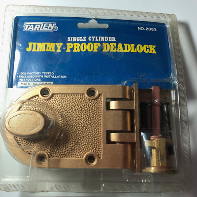 Tarlen Jimmy-Proof Deadlock single cylinder NEW in pkg | eBay