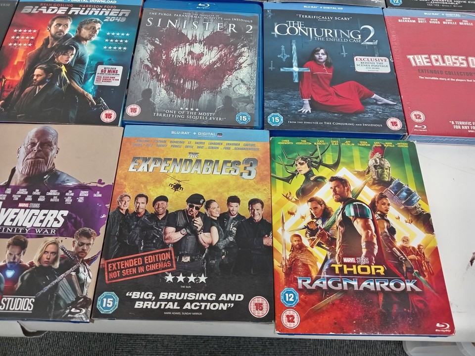 Job Lot Blu-Ray DVD Movie Night Bundle x38 Mixed Horror Action ...