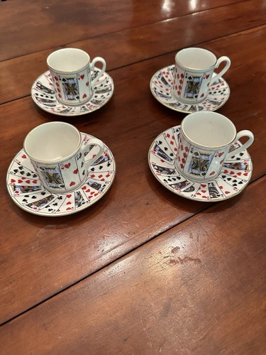 Tiffany & Co Bone China Elizabethan Playing Cards Demitasse Cup ...